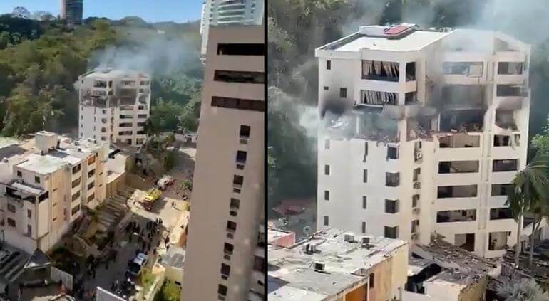 Registraron fuerte explosión en edificio de Venezuela | Extremo Noticias